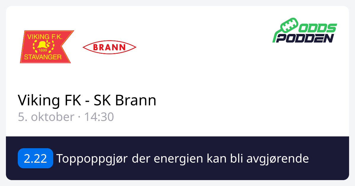 Viking FK - SK Brann, GoingKronos